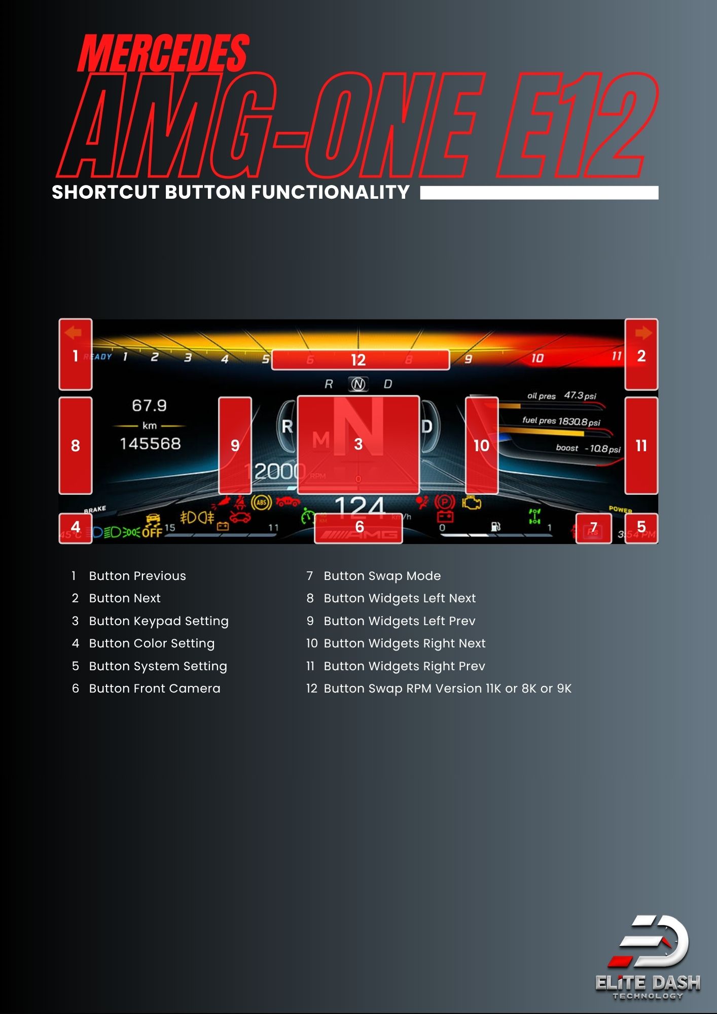 E-12 Dash - Elite Dash Technology